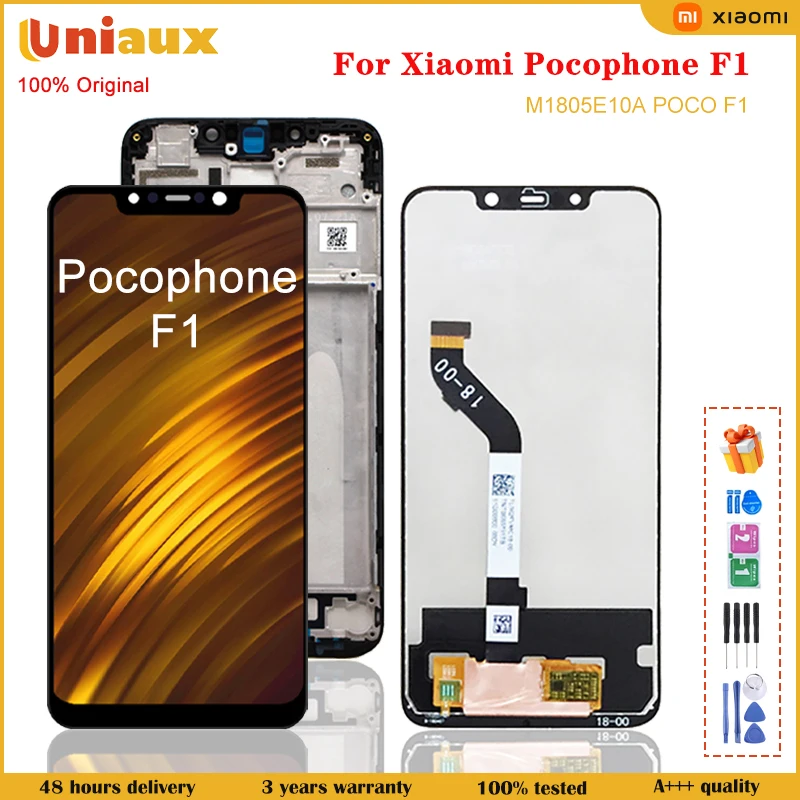 Original For Xiaomi Pocophone F1 LCD Poco F1 LCD Display 10 Touches Screen Digitizer Assembly ...