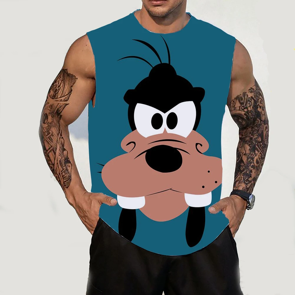 Men-s-Fitness-T-shirt-Disney-Goofy-Printed-Fitness-Basketball-Tank-Top ...