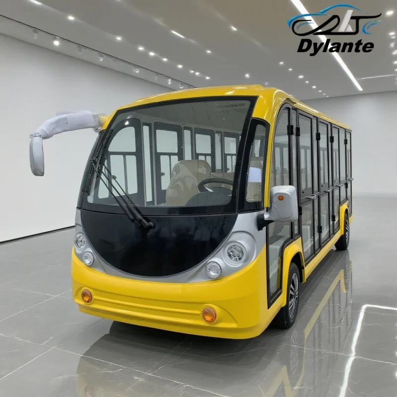 Export 14 Seater Electric Car Closed Tourist Bus Tourist Electric ...