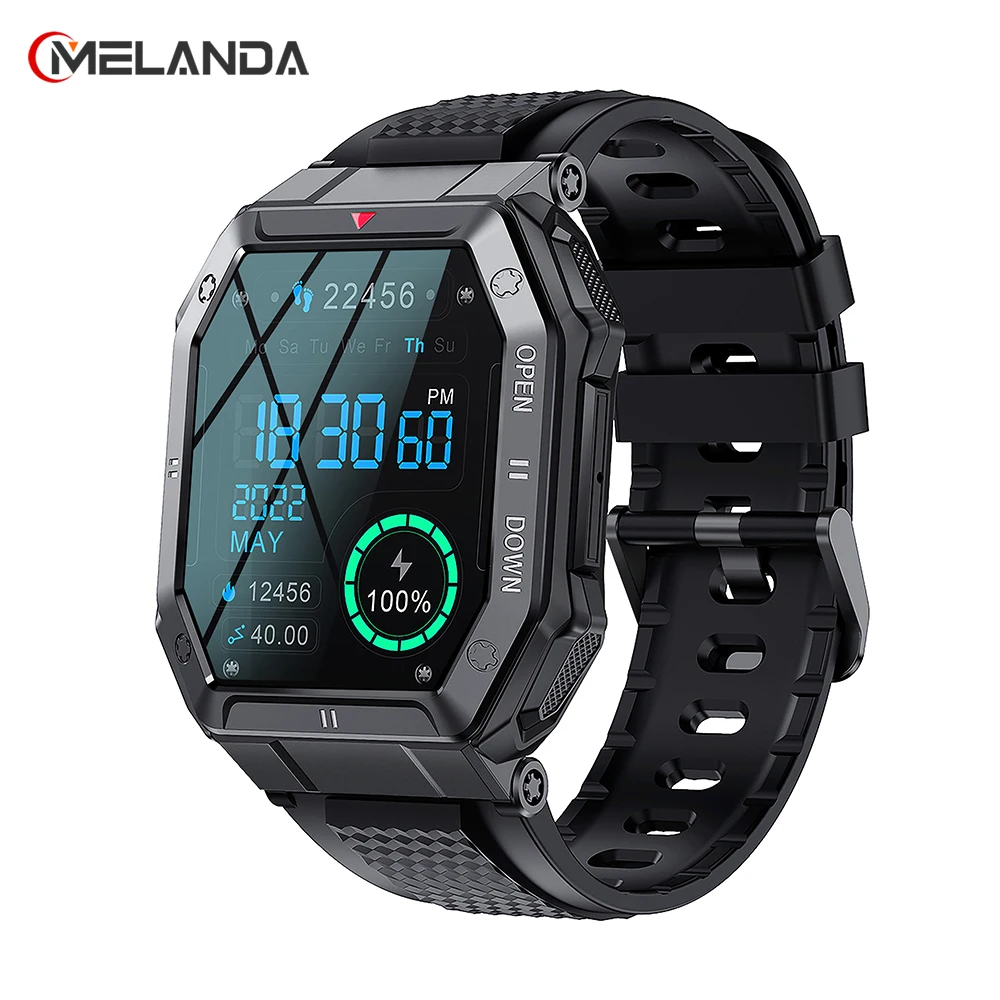 MELANDA reloj inteligente para hombre, accesorio de pulsera resistente ...