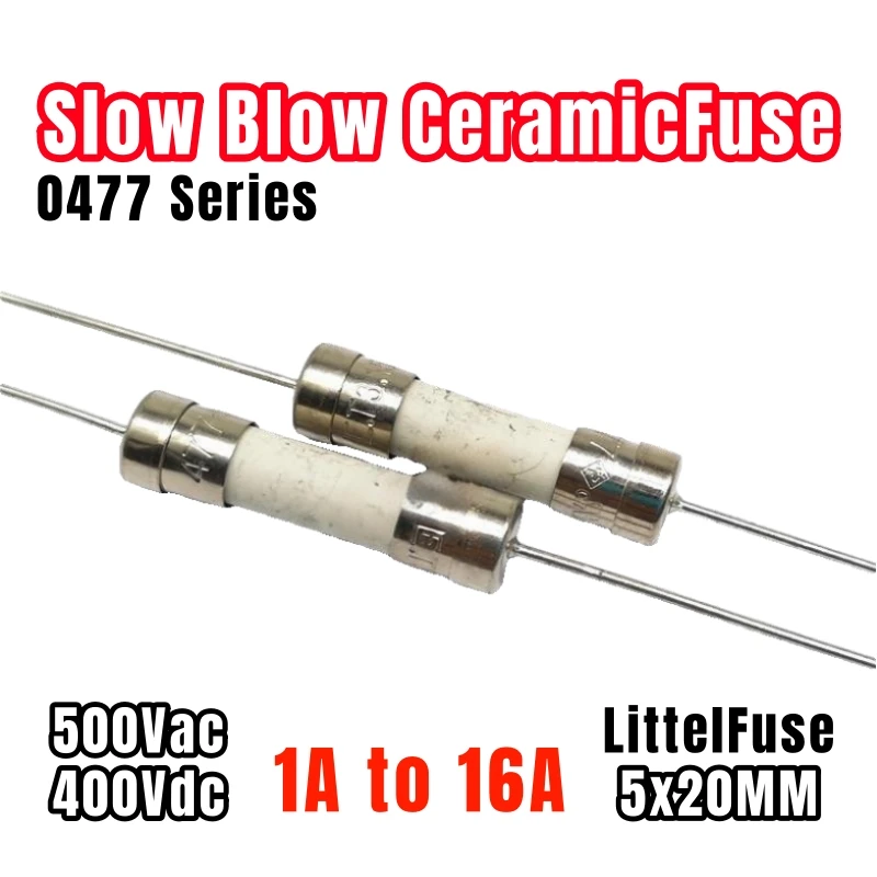 5PCS Original LF 5*20 5X20MM 500V 0477 Slow Blow Time Delay ceramic ...