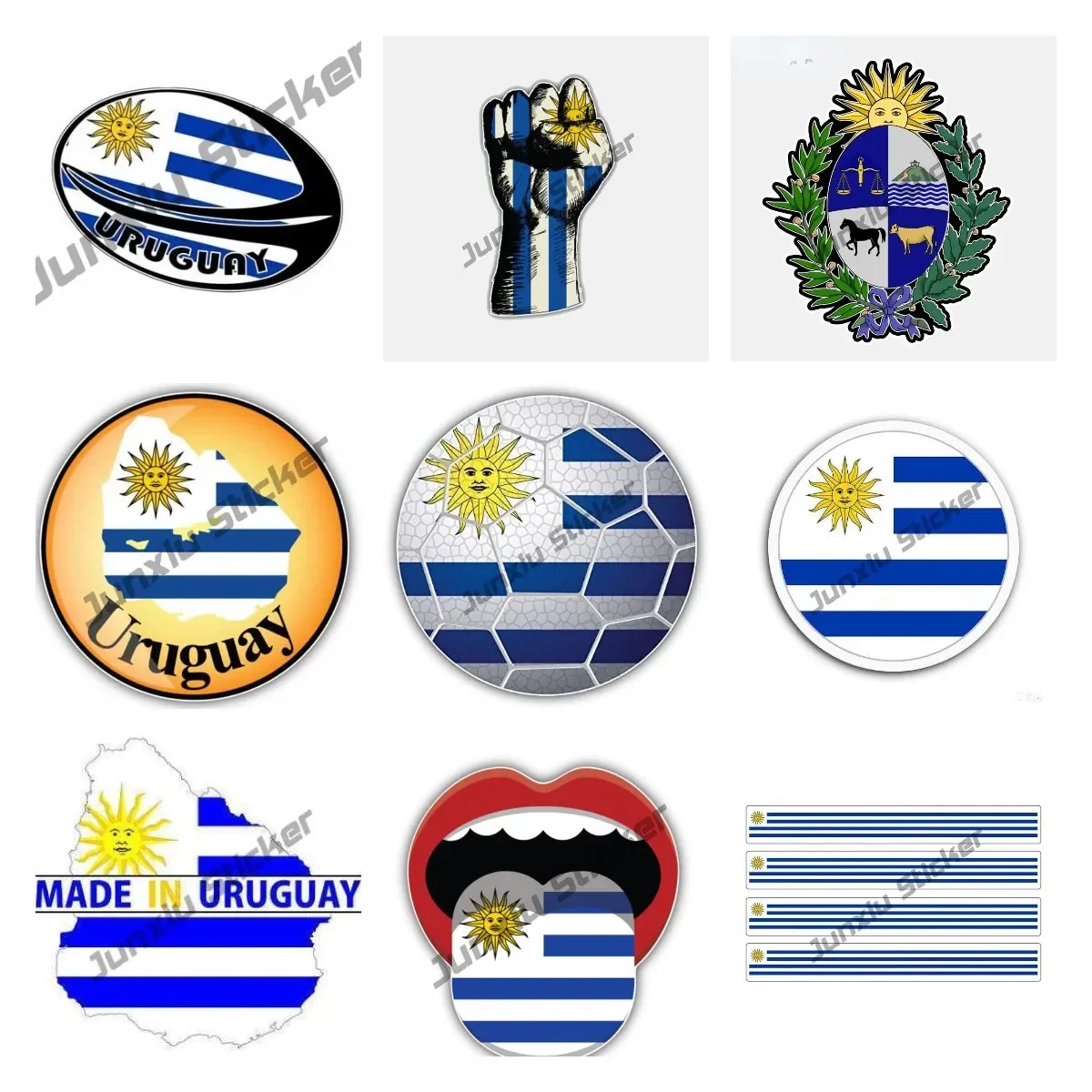 Creative-Stickers-Uruguay-Flag-Decal-URUGUAY-COAT-OF-ARMS-Map-Flag ...