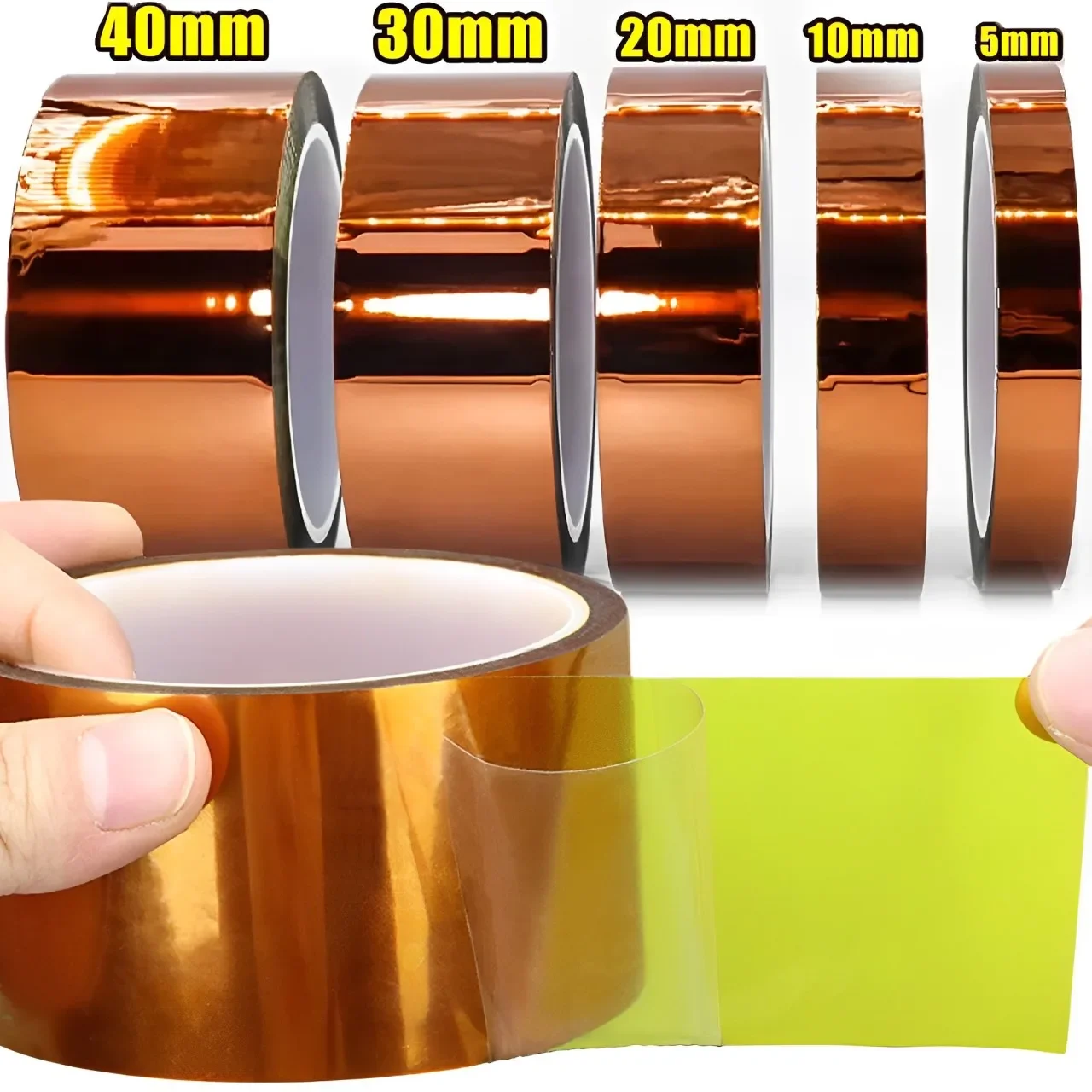 Gold Finger High Temp Heat Resistant Tapes Polyimide Adhesive Battery ...