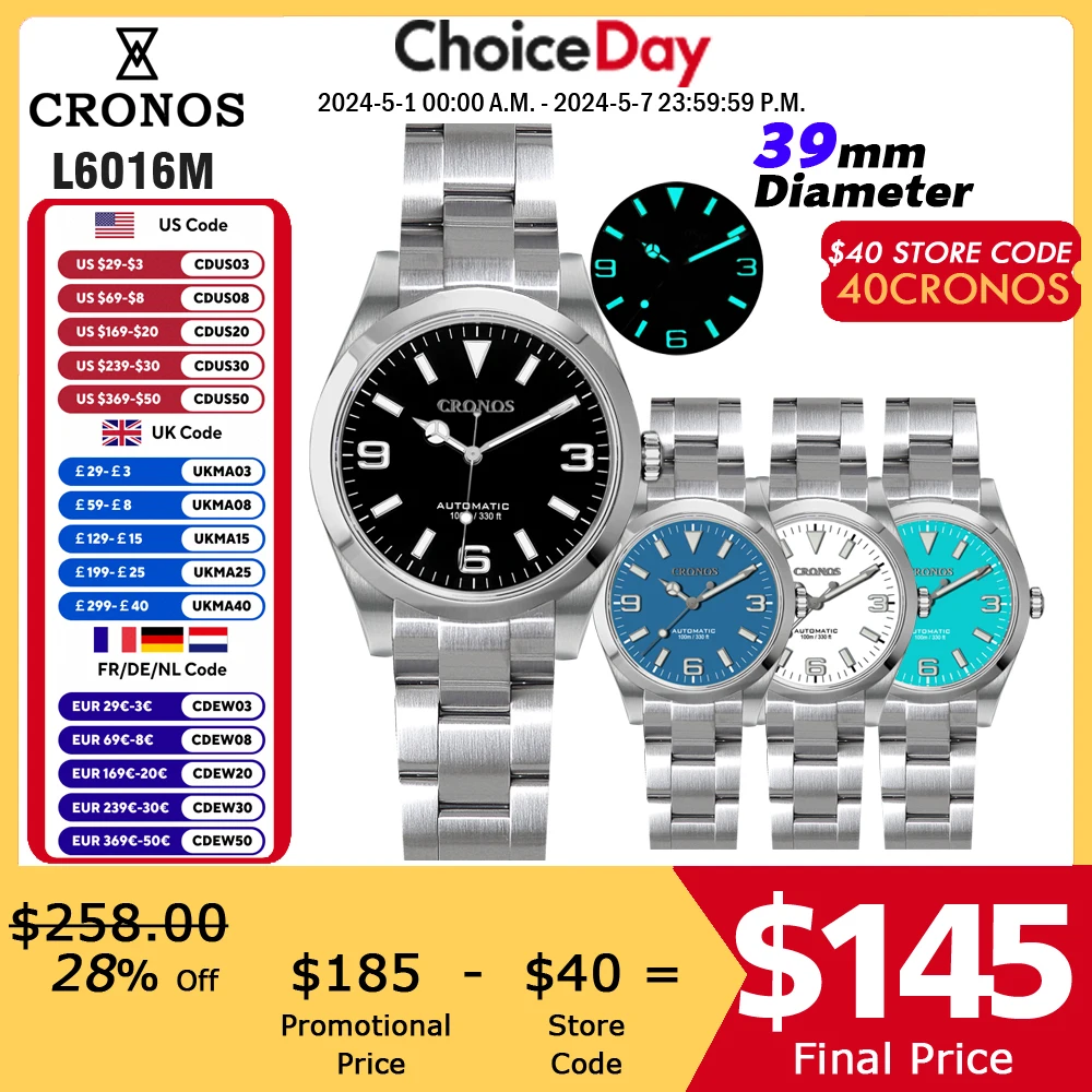 Cronos-EX-Diver-Mechanical-Men-Watch-39mm-Automatic-Sapphire-Glass ...