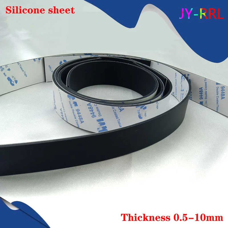 1pcs-Black-Single-Sided-Self-Adhesive-Silicone-Strip-Silicone-Rubber ...