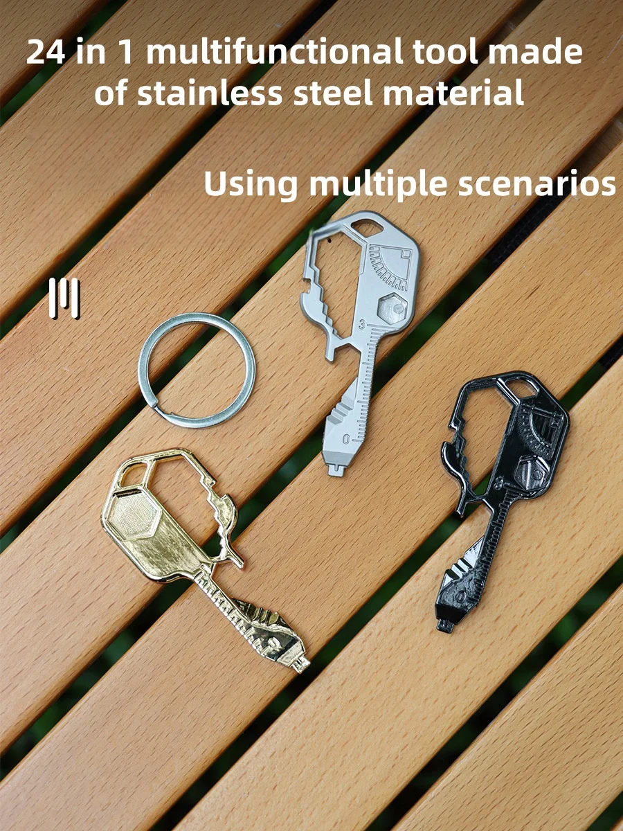 24-in-1-Key-Tool-Multi-functional-Stainless-Steel-Keychain-Creative ...