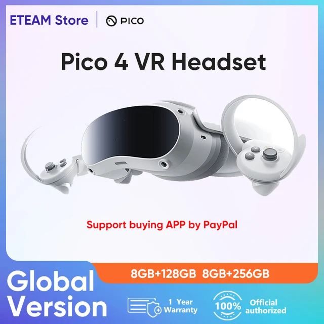 Global Pico 4 VR Headset 100% Original Global Version All-In-One Virtual Reality Headset 3D VR ...