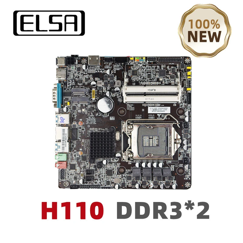 ELSA H110 Mini ITX Motherboard LGA 1151 DDR3 Support Core i3/i5/i7 ...