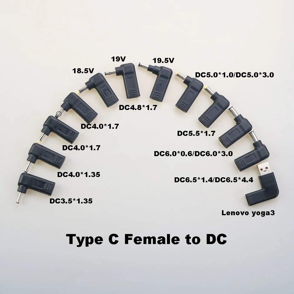 1PCS PD Adapter Plug Converter Type C Female to 3.5*1.35mm 4.0*1.7mm 5. ...