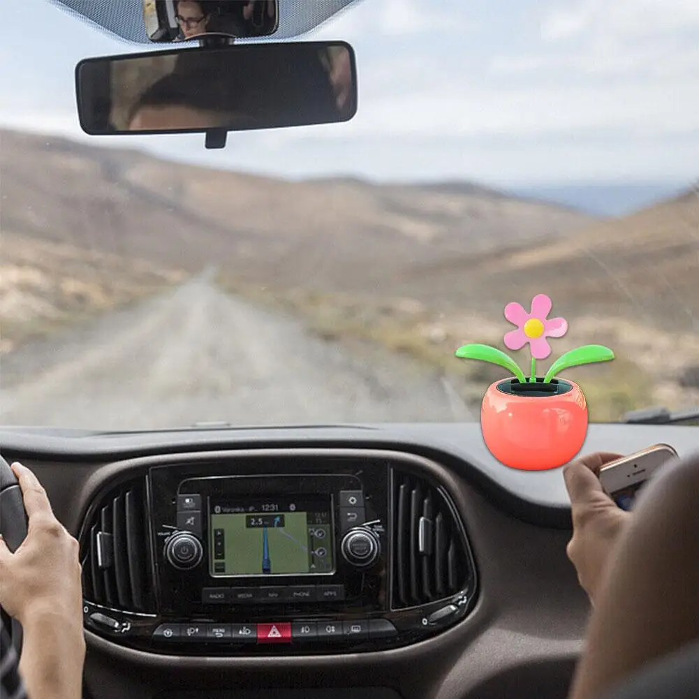 Flower-Shake-Car-Decoration-Cartoon-Flower-Automobile-Auto-Dashboard ...