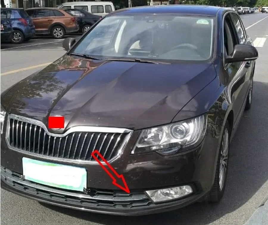 For Skoda Superb 2013 2014 2015 Fog Lamp Frame Front Bumper Lower Grille Trims Panel with Bright Bar AliExpress