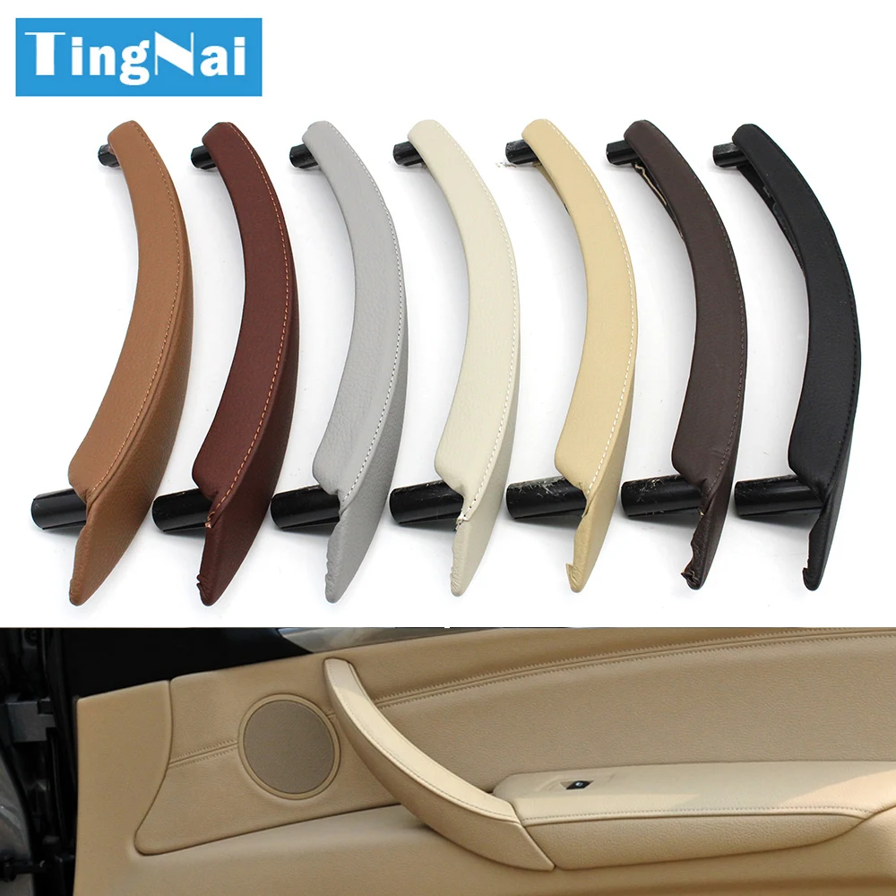 Left-Right-Interior-Passenger-Door-Pull-Handle-Leather-Outer-Cover ...