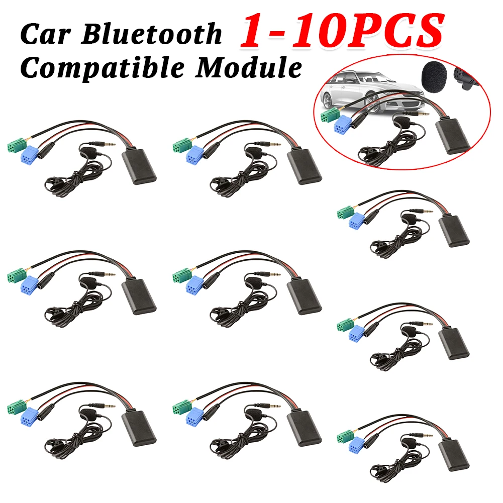 10-1PC Wireless Audio MP3 Music Adapter AUX IN Car BT Adapter Cable ...