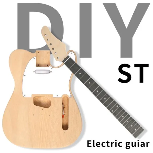 Leo Jaymz Guitar Kit DIY Electric Guitar Kit | Curved Mahogany Body ...
