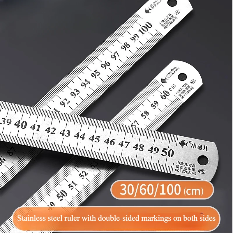 Stainless Steel Metal Straight Ruler Precision Double Sided Precision ...
