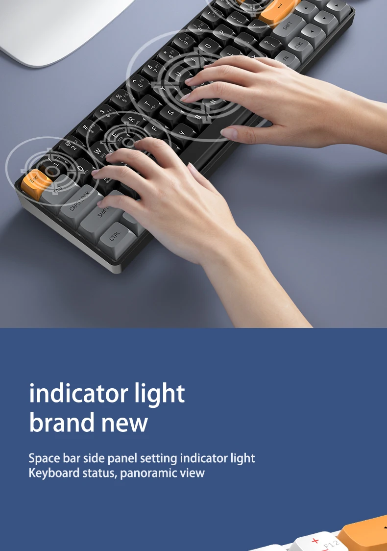 Aigo A68 Mechanical Keyboard – Compact & Hot-Swap