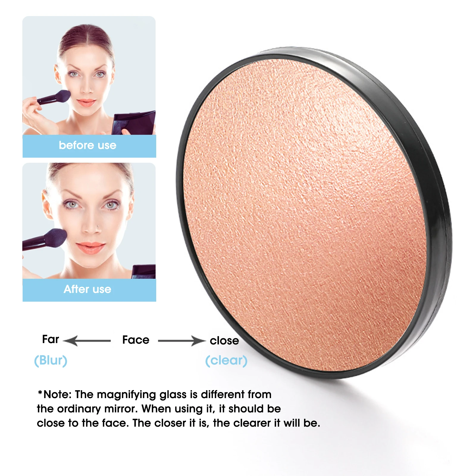 Multi-Size High Magnification Blackhead Magnifying Glass Makeup Mirror ...