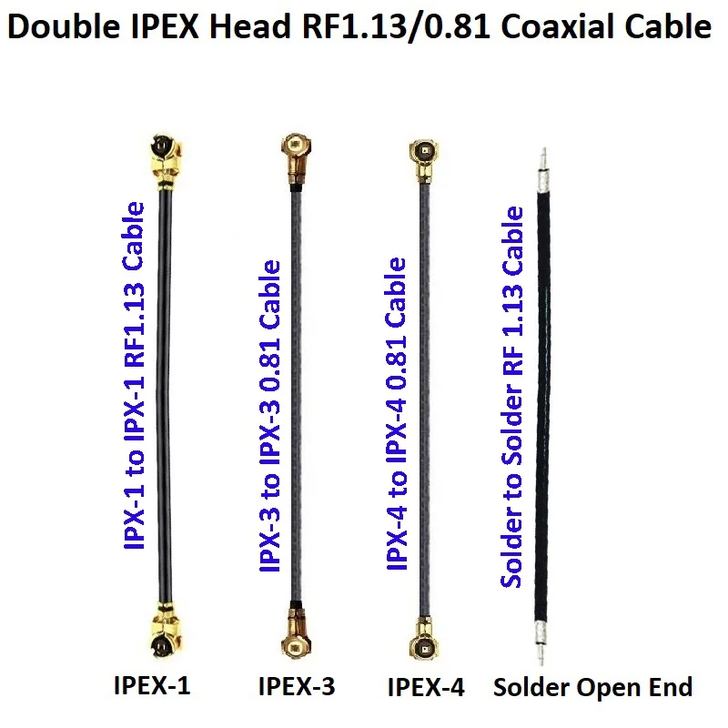 RF1.13/0.81mm RF Cable U.fl IPX IPEX1 IPEX3 IPEX4 Double End Female ...