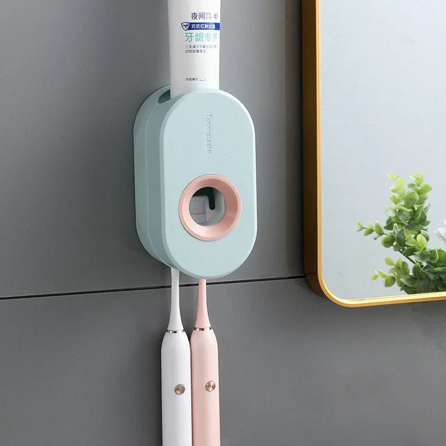 Adhesive Automatic Toothpaste Squeezer Set, Wall-mounted Toothpaste ...
