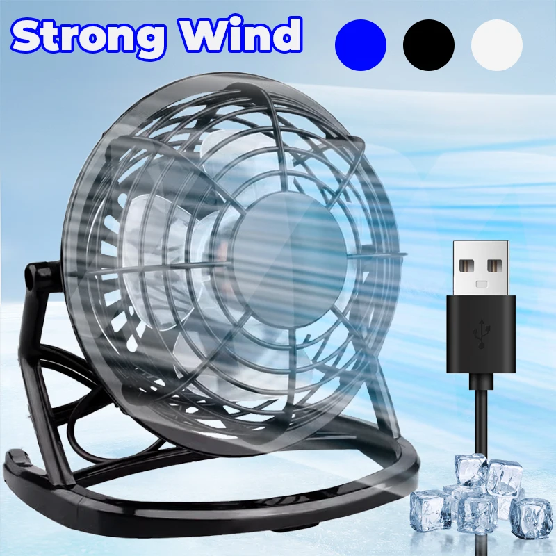 Powerful-Portable-Desk-USB-Fans-Ultra-quiet-Cooling-Mini-4-Blades-Fan ...