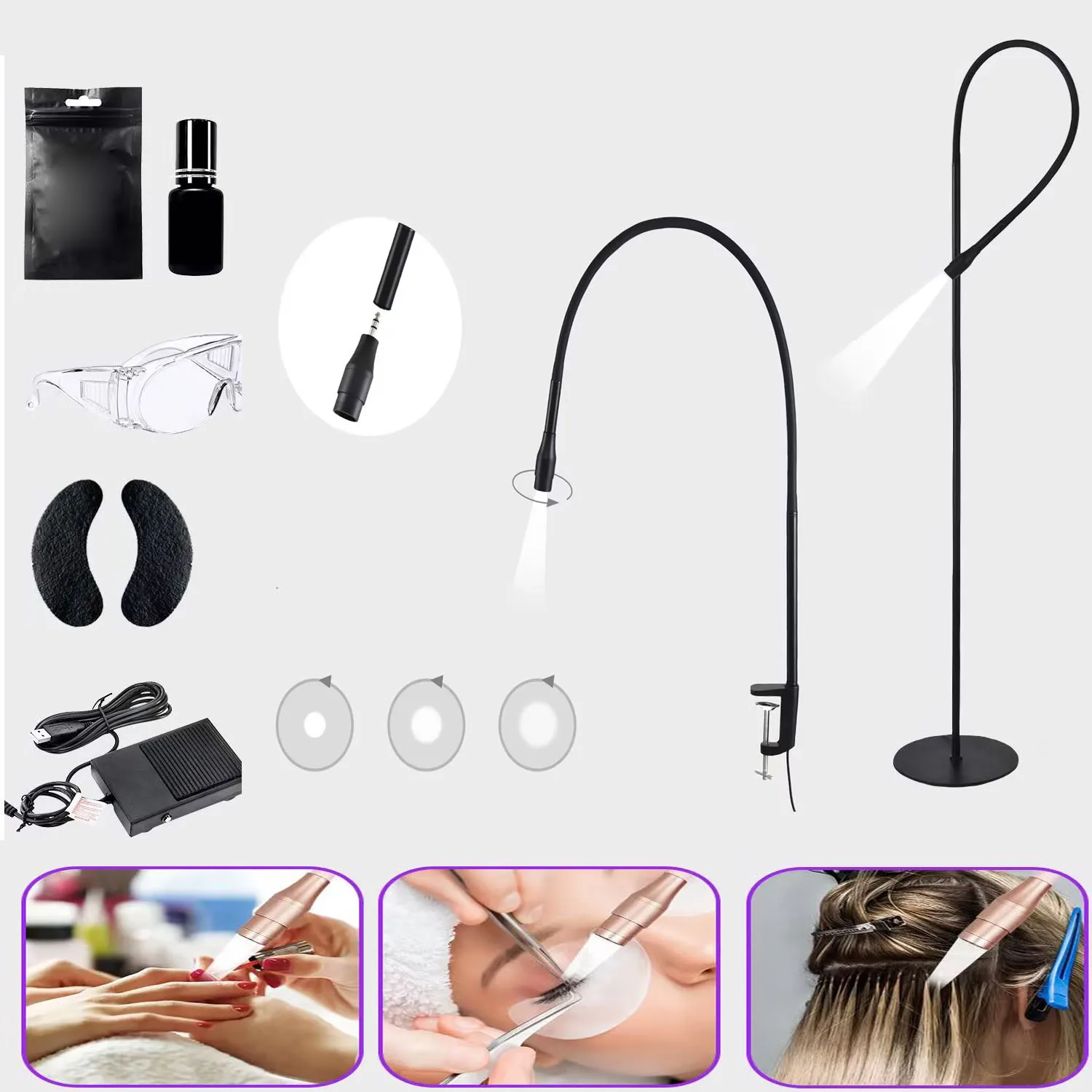 USB 10W UV Ultraviolet white light LED Spotlight Adjustment Nail Polish ...