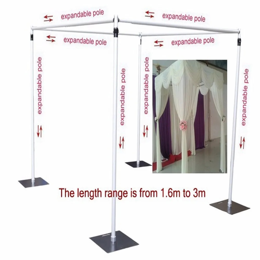 New 3mx3mx3m Wedding Square Canopy/chuppah/arbor Set Adjustable Pipe ...
