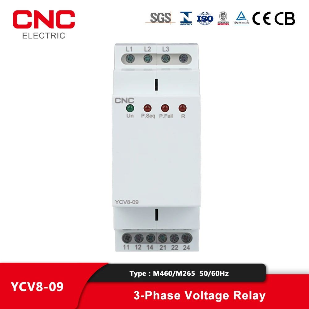CNC-YCV8-09-Phase-Sequence-Relay-Phase-Failure-Relay-8A-2SPDT-36mm ...