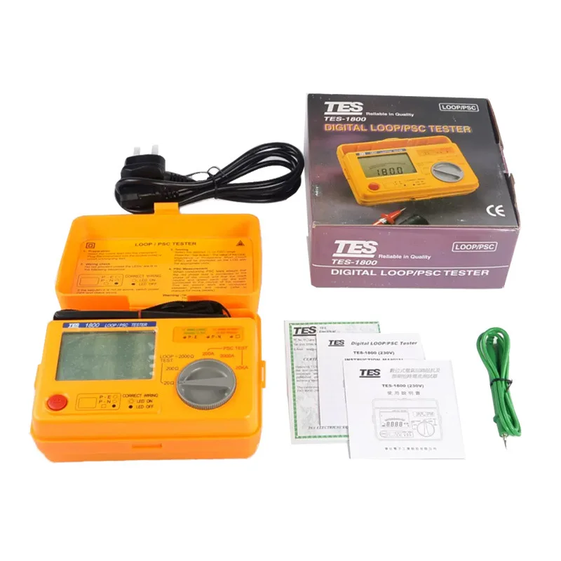 TES-1800-Digital-LOOP-PSC-Tester-Meter-Loop-Auto-lock-out-if-Test ...