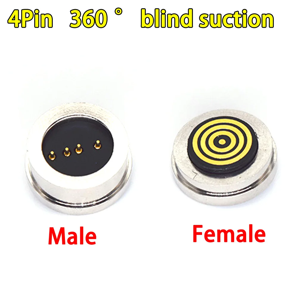 1set 4Pin 360 ° blind suction Waterproof Magnet Suction Spring Pogo Pin ...