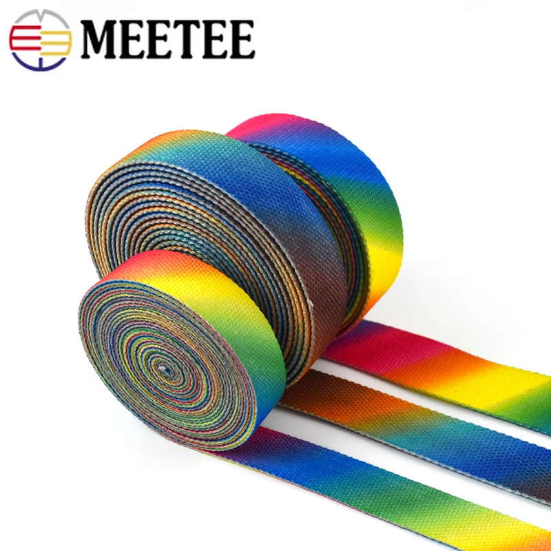 5Meters-Rainbow-Webbing-Tape-25-30-36mm-Printed-Canvas-Cotton-Ribbon ...