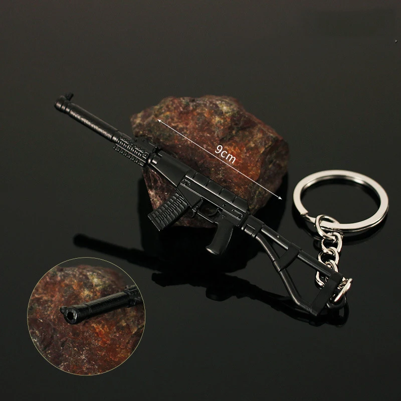 9CM-Mini-Gun-Model-Keychain-M16A4-Model-Jewelry-Weapon-Metal-Pendant ...