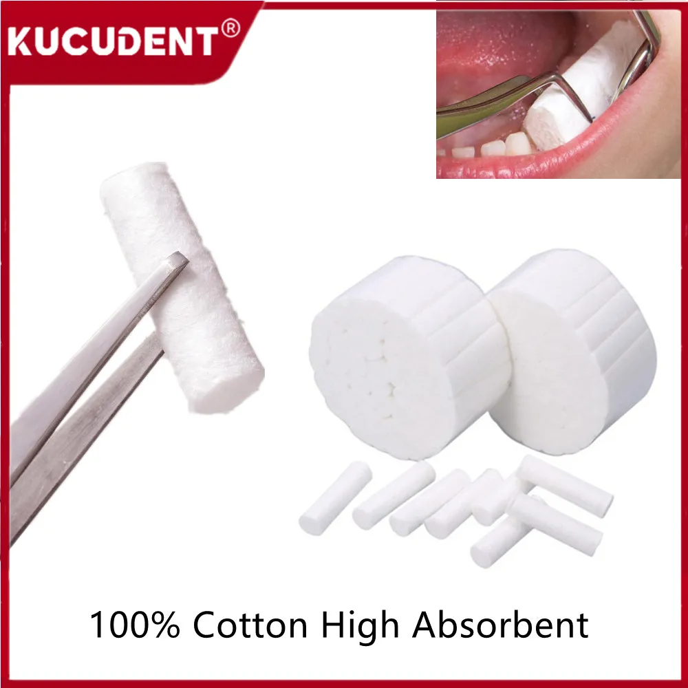 50pcs/Roll Dental Cotton Rolls for Mouth Nose Plugs Medical Surgical ...