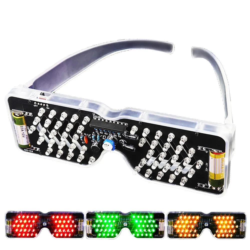 DIY-LED-Glasses-Electronic-Kit-DIY-Soldering-Project-Practice-Solder ...