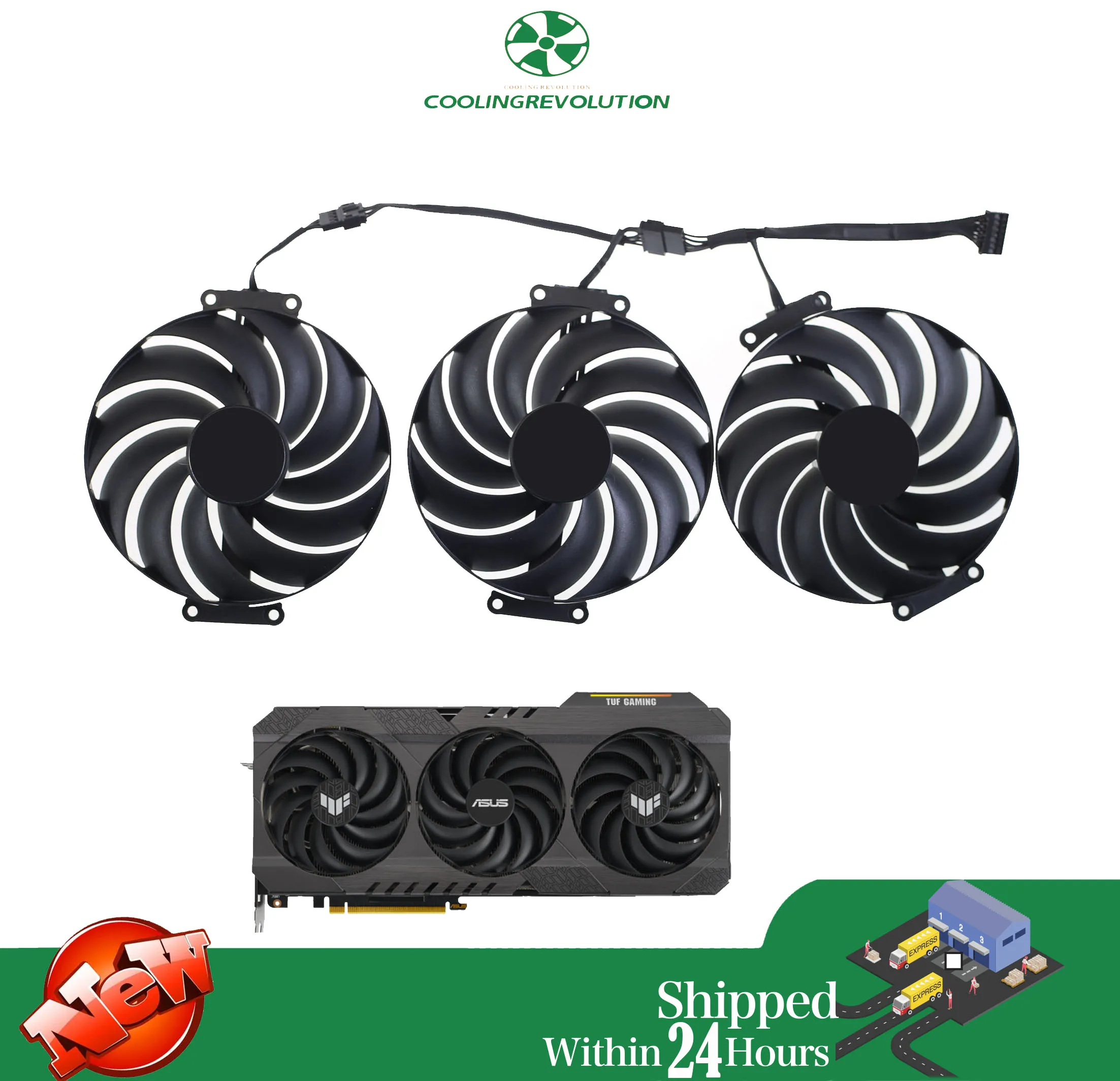 100MM-CF1015U12D-T129215SU-FD10015M12D-Graphics-card-fan-For-ASUS-TUF ...