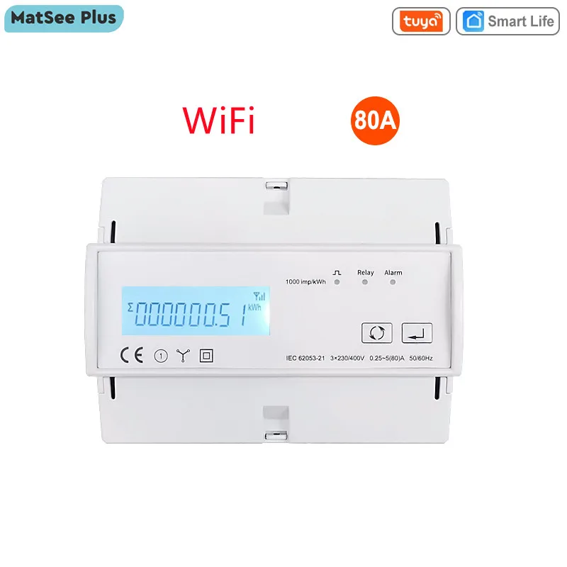 Tuya-Smart-WiFi-3-Phase-Bidirectional-Multi-tariff-Energy-Meter-Power ...