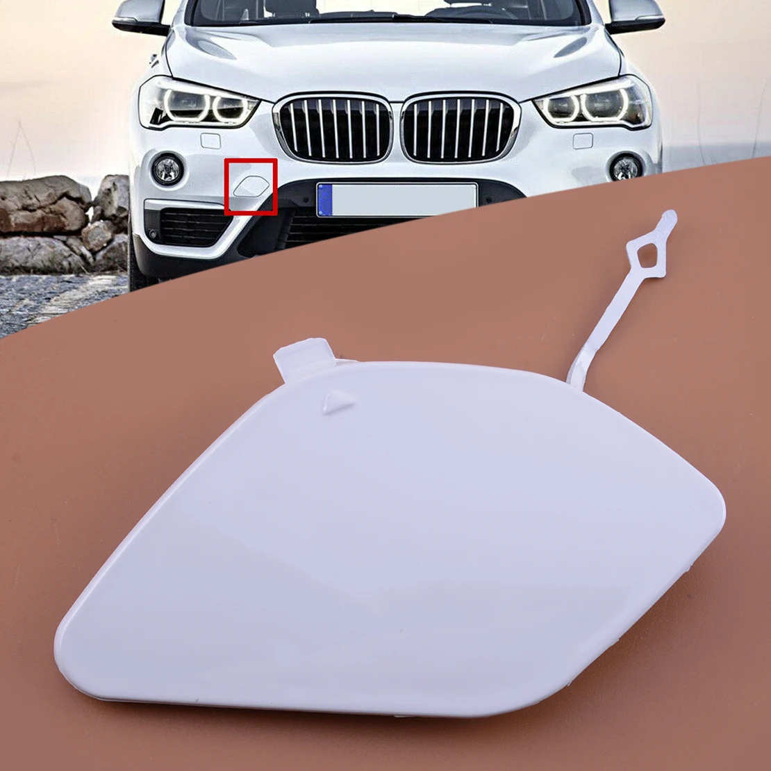 Front-Bumper-Tow-Cover-Hook-Eye-Cap-Trim-51137361220-Fit-for-BMW-X1-F48 ...