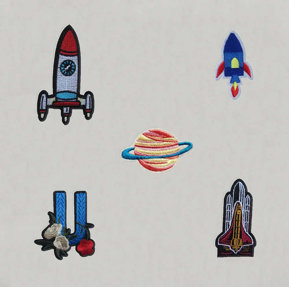 new Mixed cartoon Patches For Clothing Iron On Embroidered Appliques ...