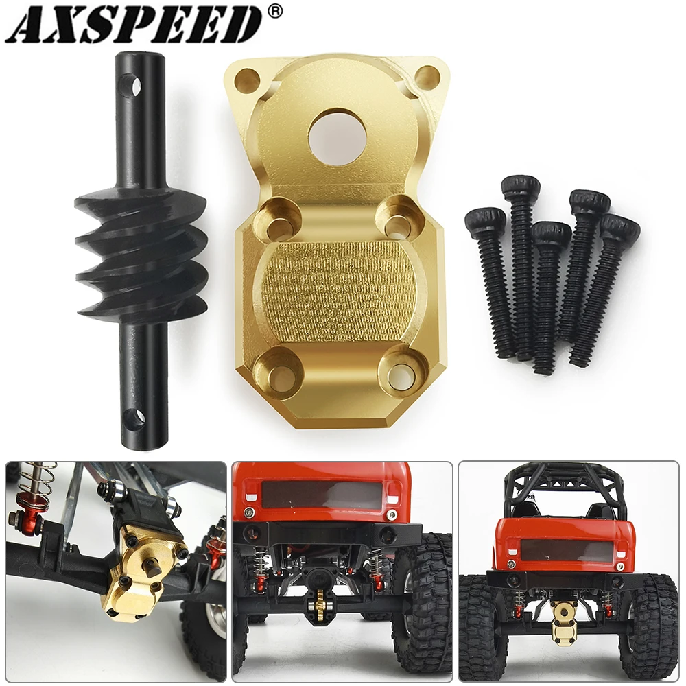 AXSPEED-Brass-Diff-Cover-and-Axle-Gear-6X6-Rear-Axle-Conversion-Kit-for ...