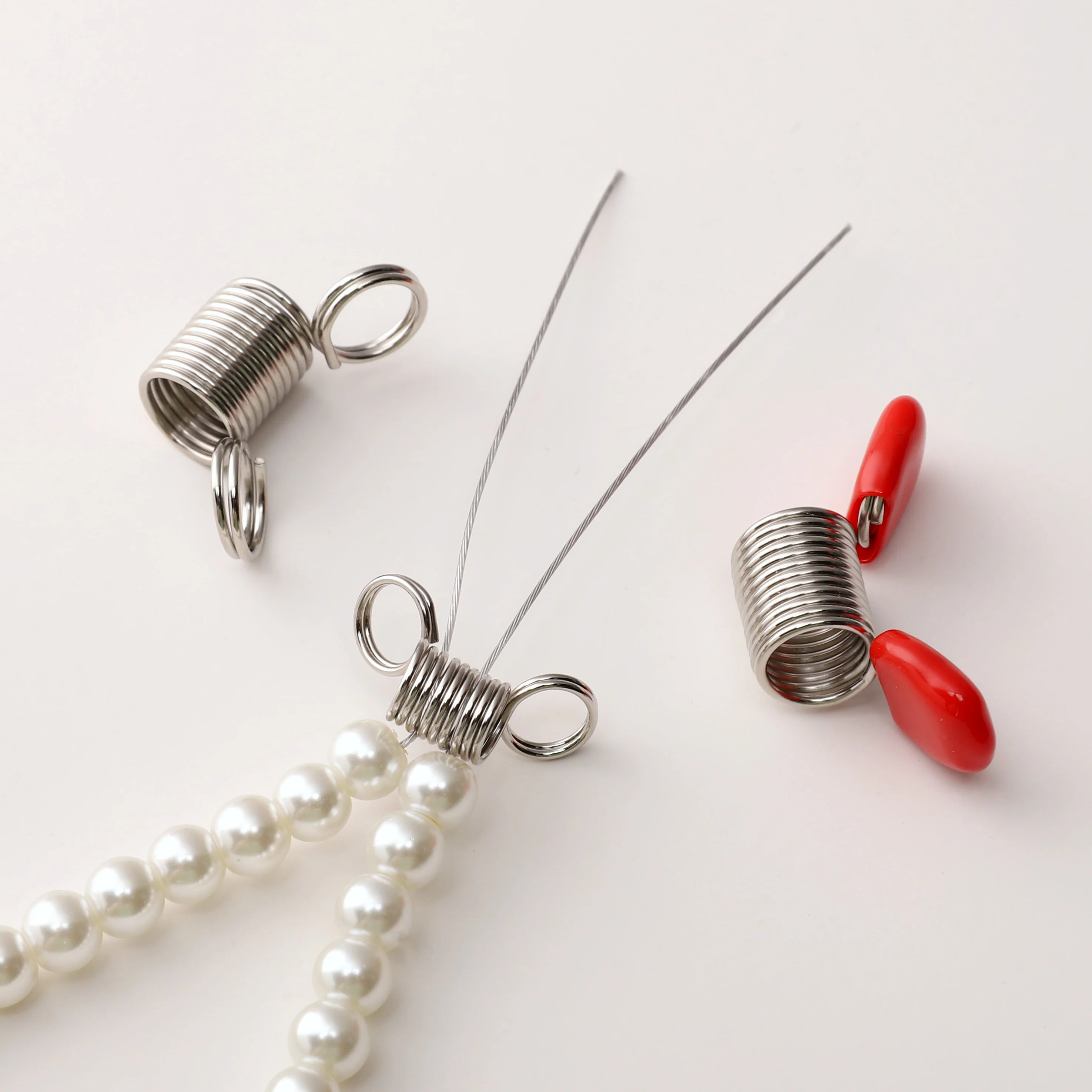 1 Pcs Beads Stopper Spring Clamps Creative Bead Wire End Jewelry Making ...