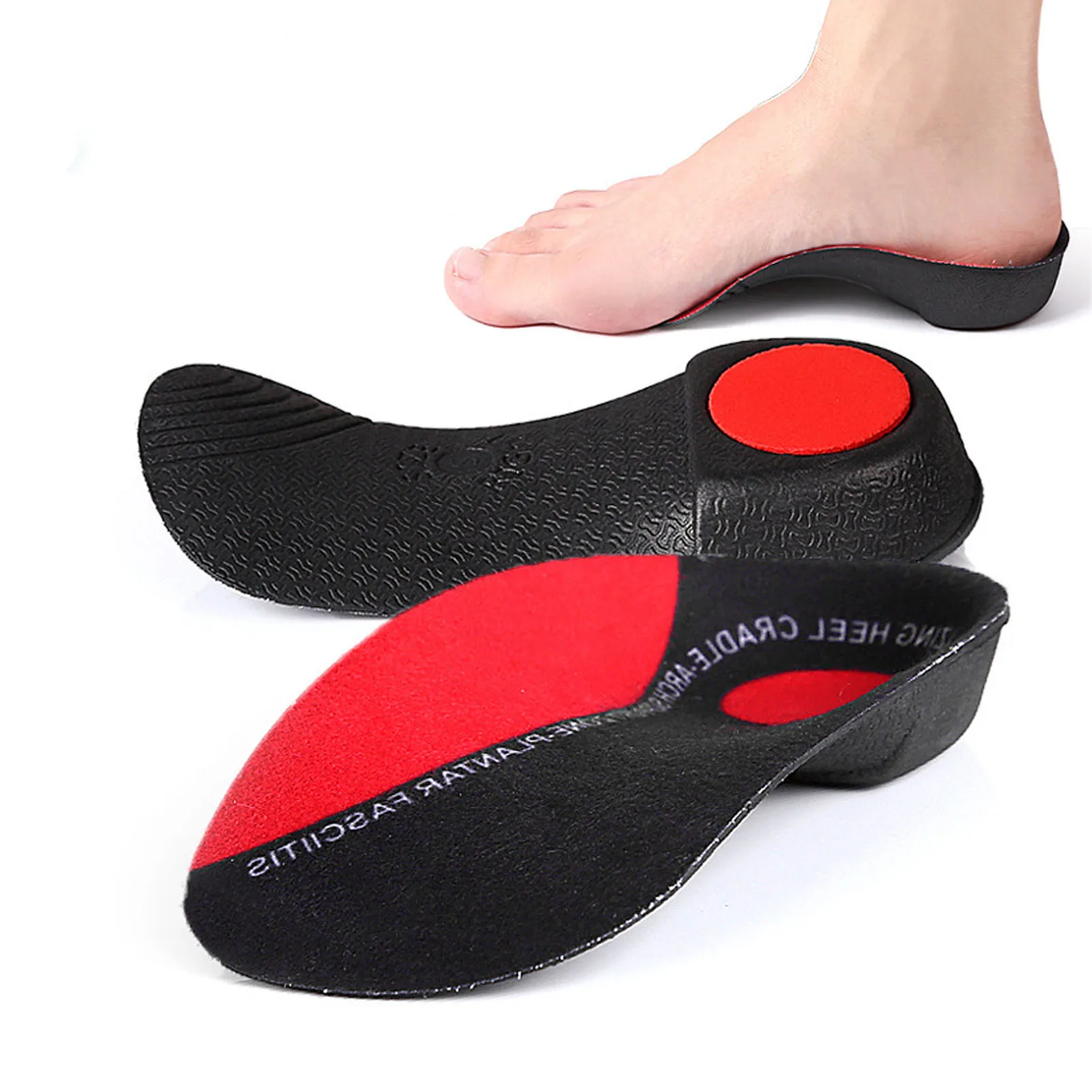 Foot Orthotics Insoles Soft Arch Support Insoles Sweat Wicking Relieve ...