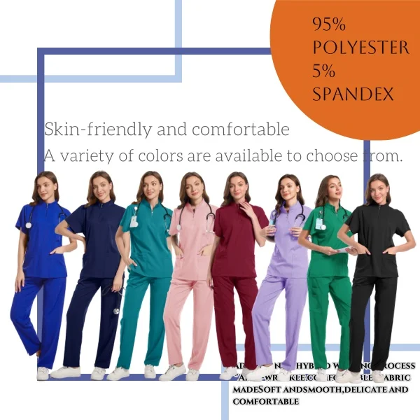 Professional Medical Scrubs for Women Doctor Nurse Uniform Clinical ...