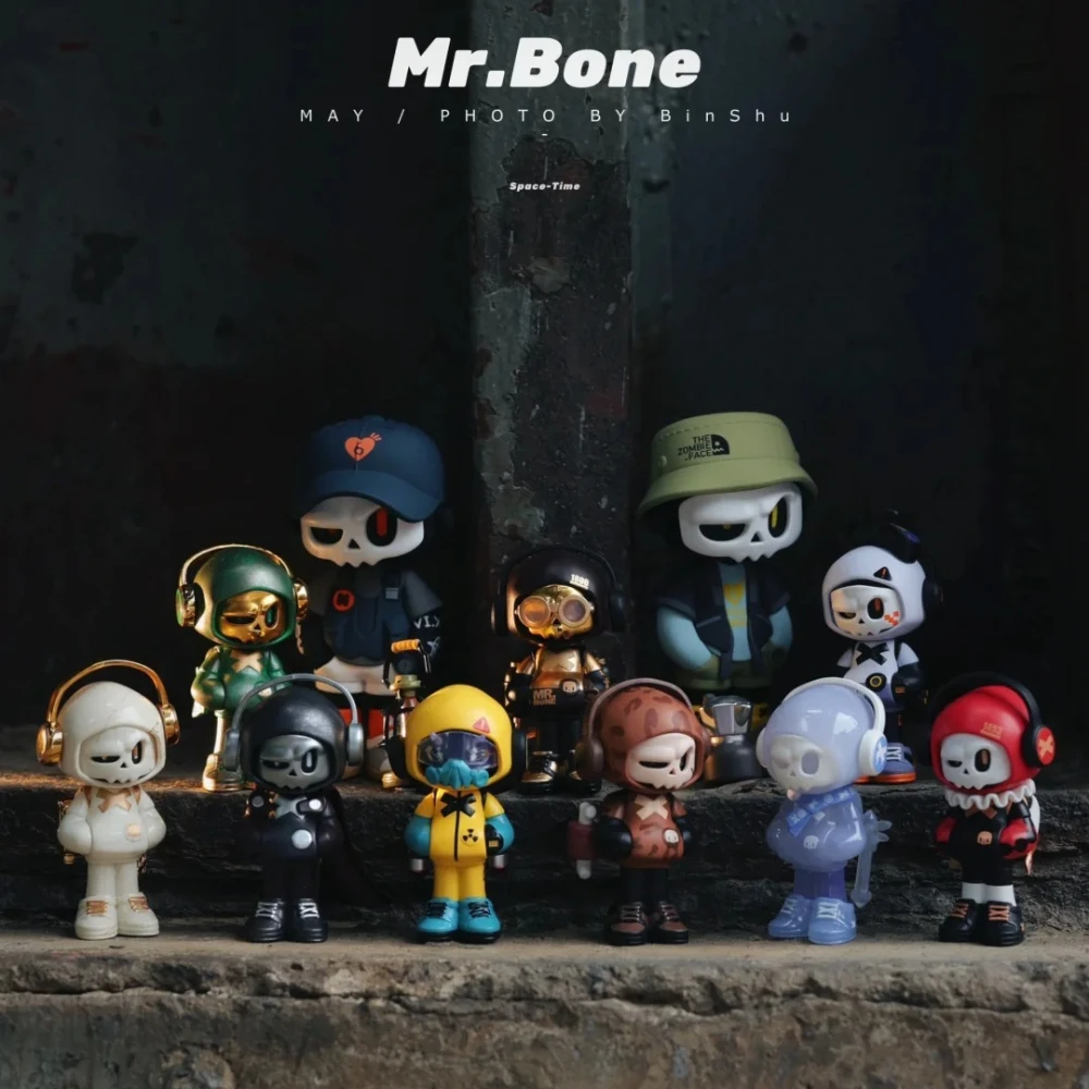 Mr.bone Mini V2 Generation Times Travel Series Blind Box Action Figure ...