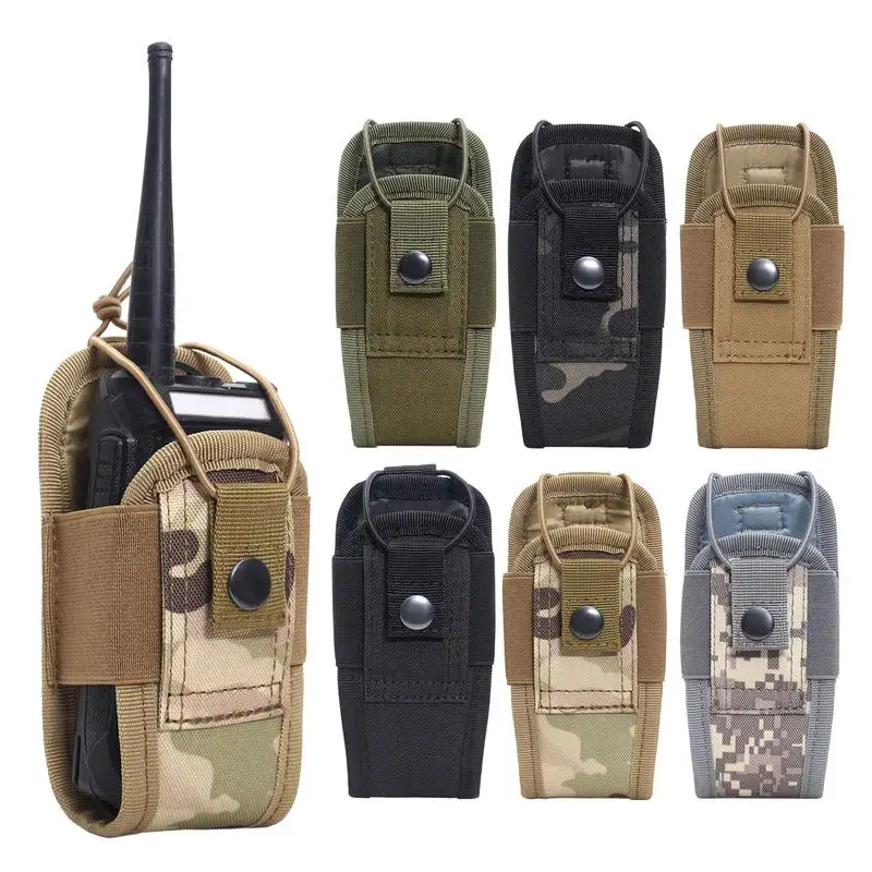 Camouflage Walkie Talkie Bag Radio Holder Case Belt Pouch Molle Radio ...