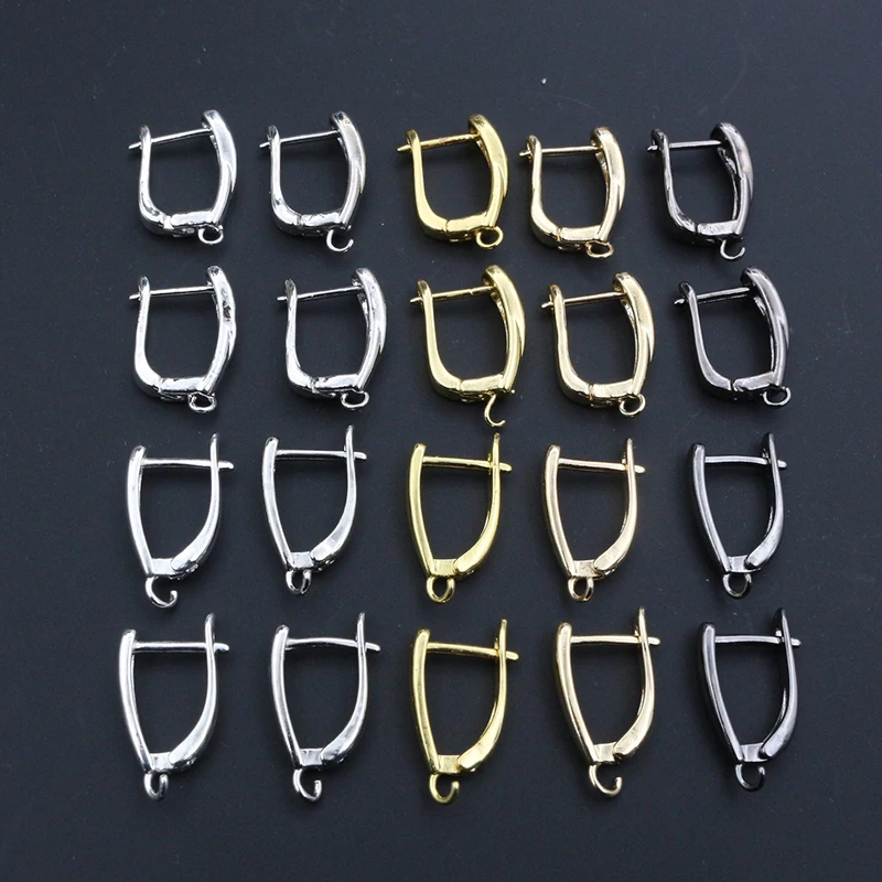 10pcs 2 스타일 프랑스 귀걸이 후크 레버 오픈 루프 설정 DIY 귀걸이 클립 걸쇠 보석 만들기 액세서리 ...