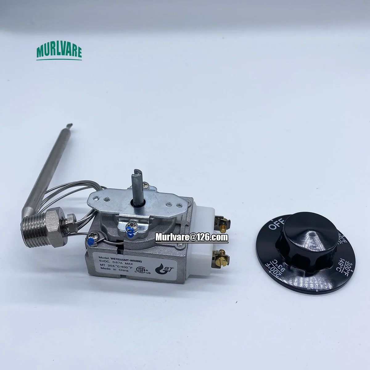 Temperature Control 204°/400°F 3/8" NPT RX-2-24 Thermostat With Knob ...