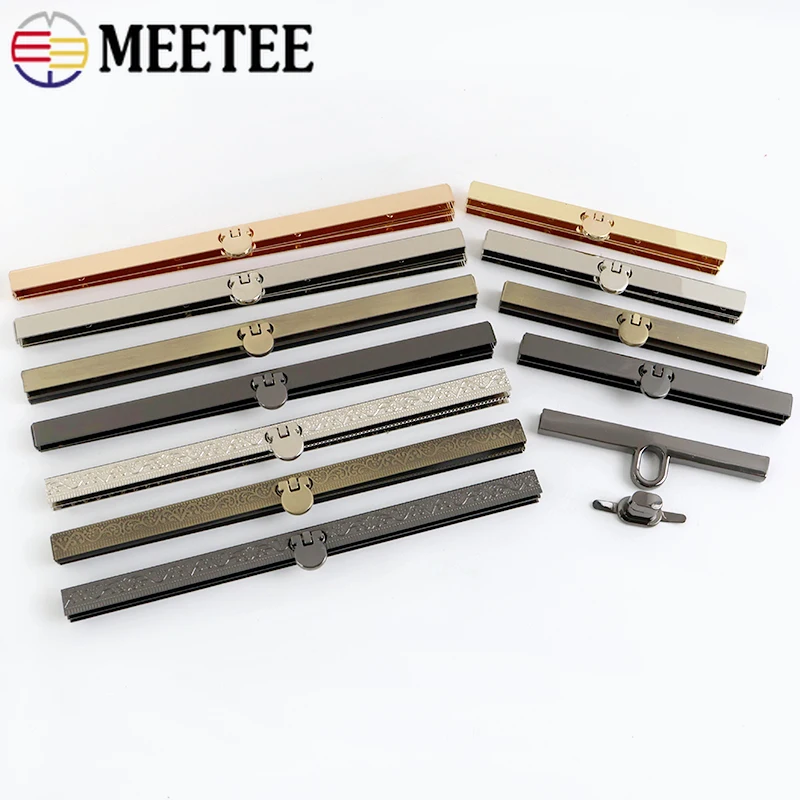 2/4Pcs Meetee 10-19cm Metal Lock Buckles Purse Bag Wallet Frame Handles ...