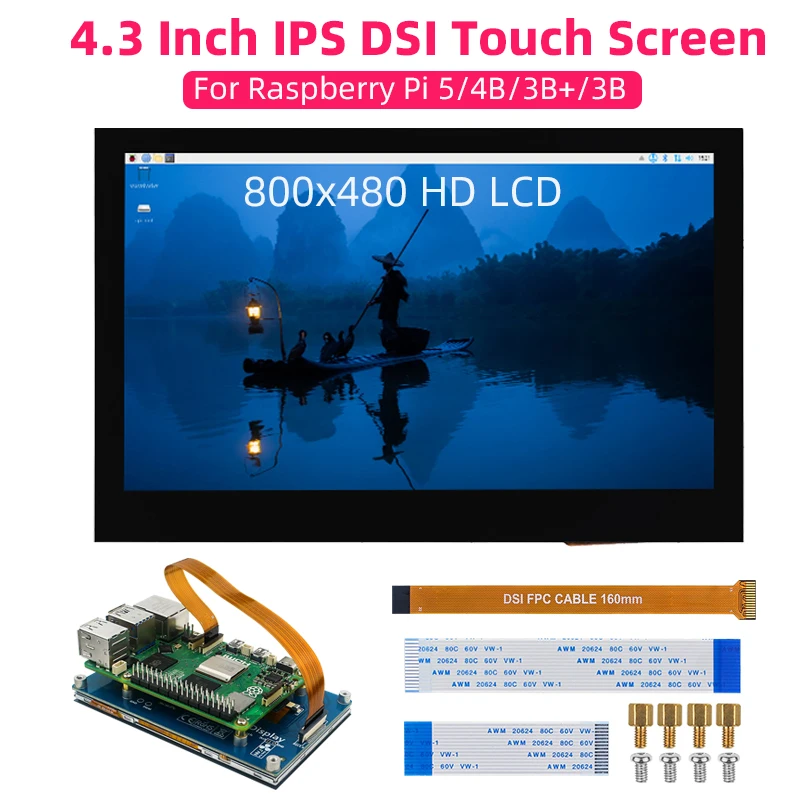 Raspberry-Pi-4-3-Inch-DSI-Touch-Screen-IPS-LCD-Module-MIPI-TFT ...