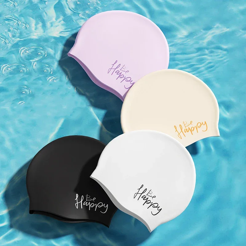 YUKE Vintage Silicone Swimming Cap Large Size for Long Hair Big Hear ...