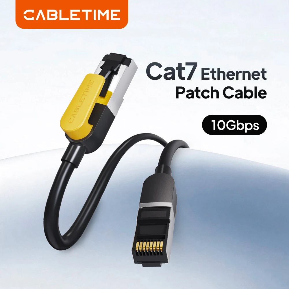 Cabletime cat 7 ethernet cabo sstp cat7 de alta velocidade redondo ...