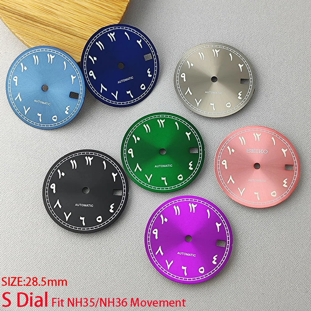 28-5mm-NH35-dial-Watch-dial-S-dial-Green-Luminous-dial-Suitable-for ...